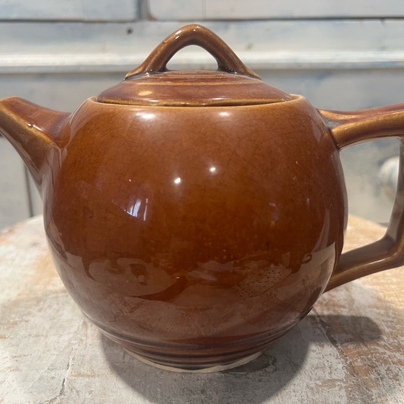 Mccoy | Dining | Vintage Mccoy Brown Glaze Tea Pot With Lid | Poshmark